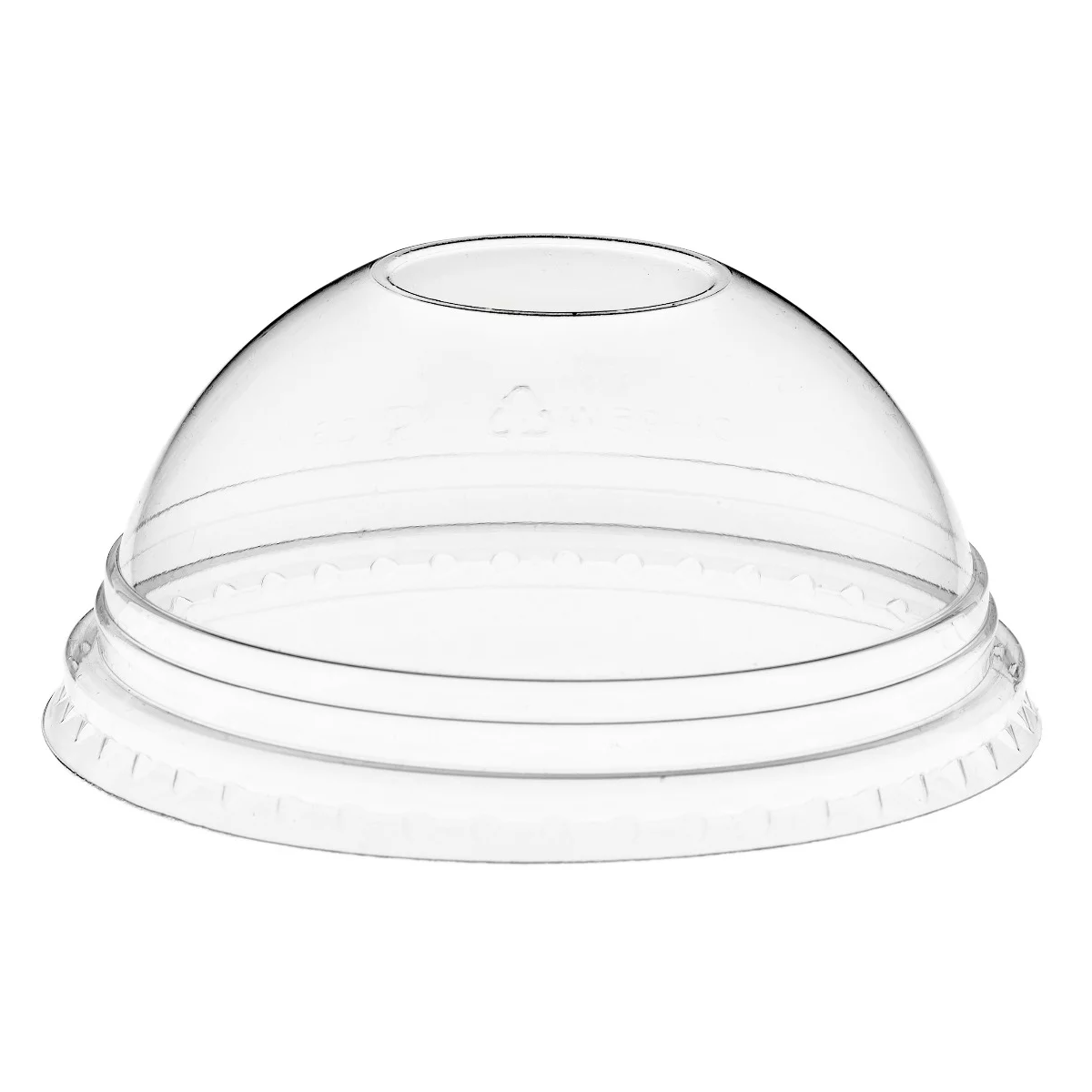 Clear Plastic Dome Lid With Hole – The Works Gelato